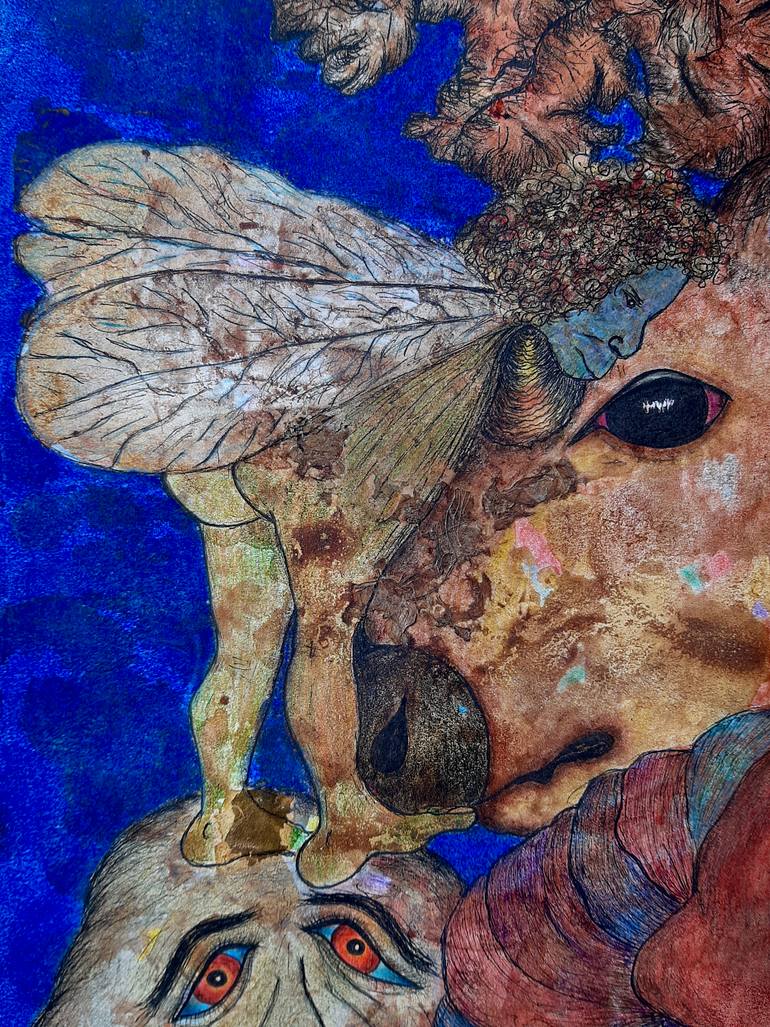 blue mythology Drawing by Ion Xiua | Saatchi Art