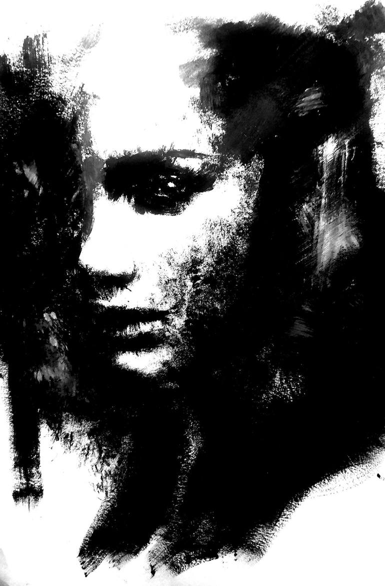 Modern female black and white portrait, print - former - Limited ...