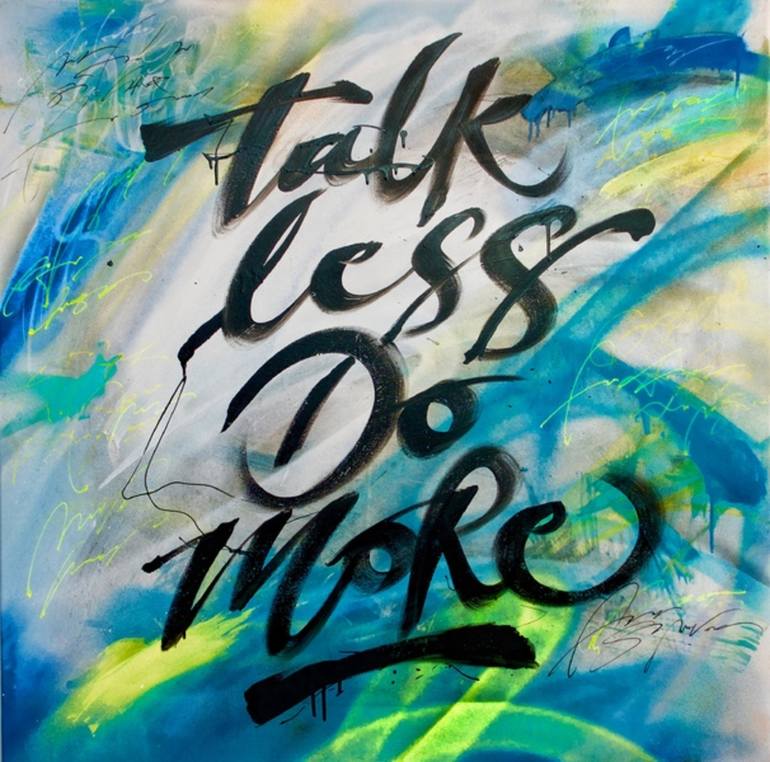 Talk Less Painting by Rojas Leon | Saatchi Art