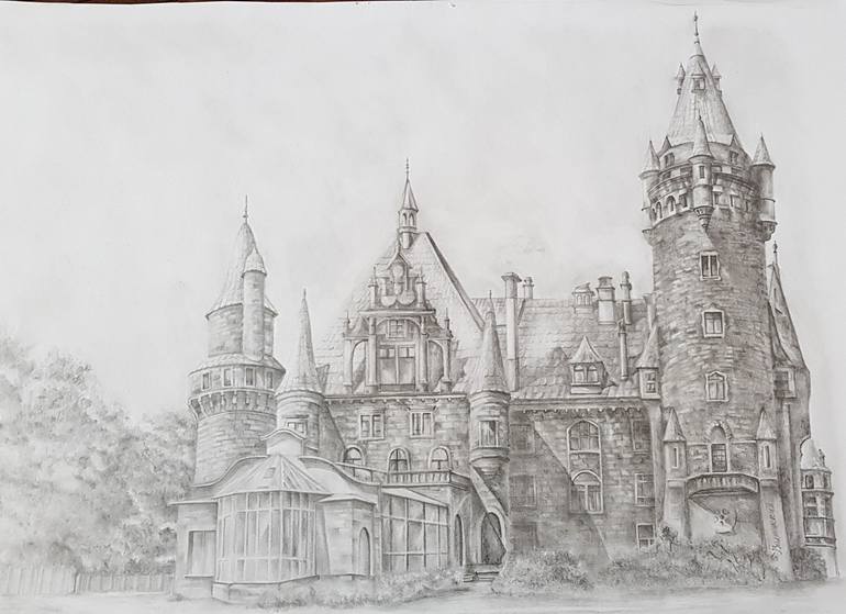polish castle Drawing by Valentin Volkonsky | Saatchi Art