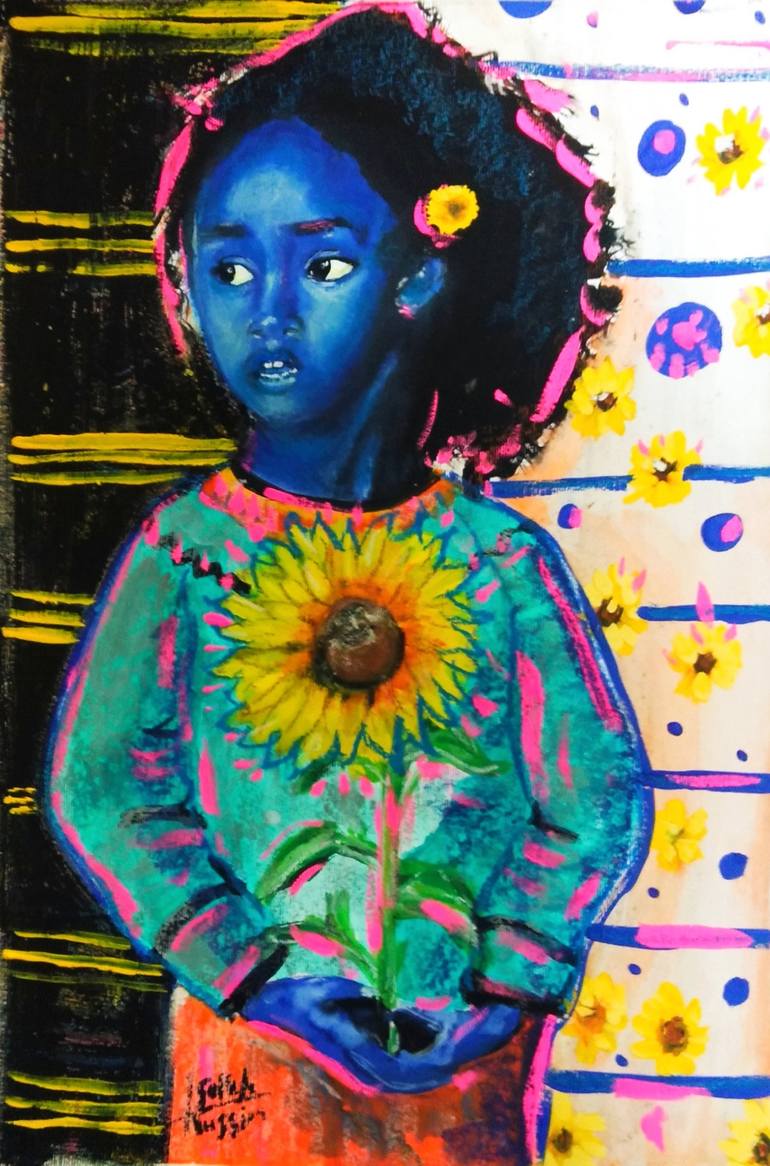 The sunflowers' child 2 Painting by Sarah Hussein | Saatchi Art