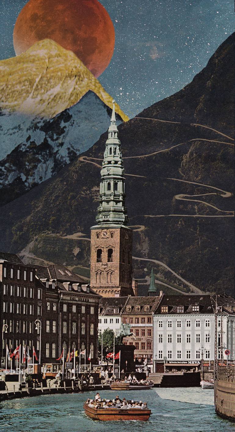 the road ahead Collage by Ellen Chappell | Saatchi Art