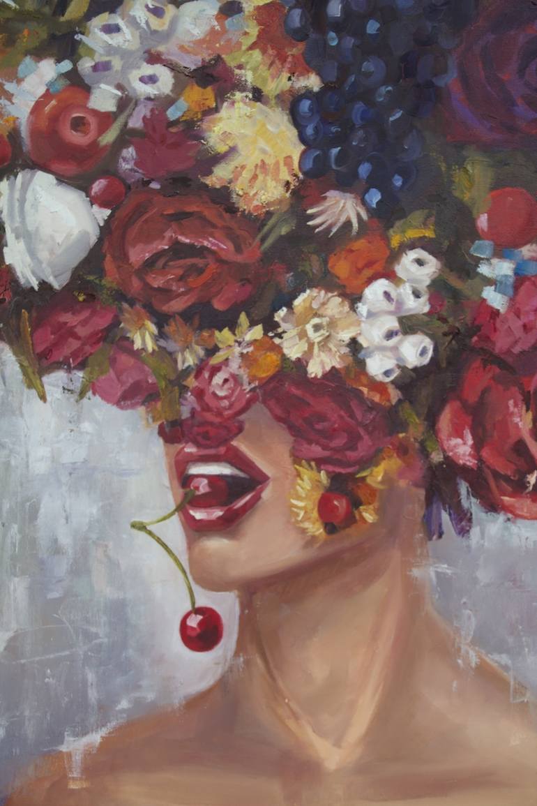she. details Painting by Dunka Tegina | Saatchi Art