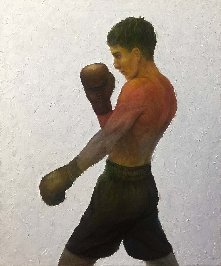 Boxer Painting by Alexey Afanasev | Saatchi Art