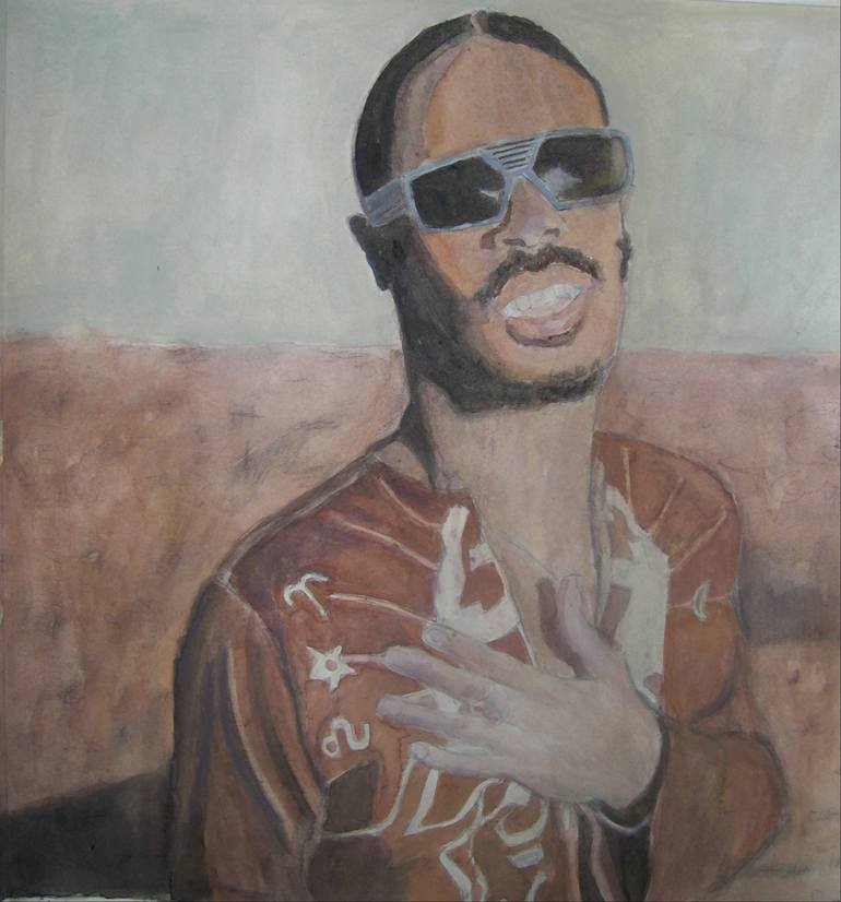 Stevie Wonder Painting by Daniel Lyle | Saatchi Art