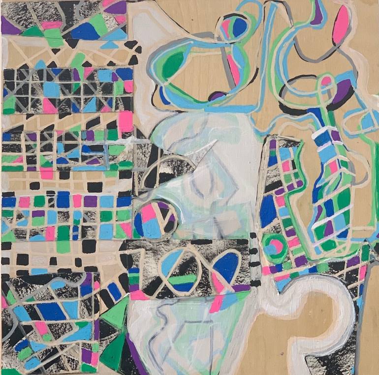 Bouquet Garni Loops Painting by Wendy Cohen | Saatchi Art