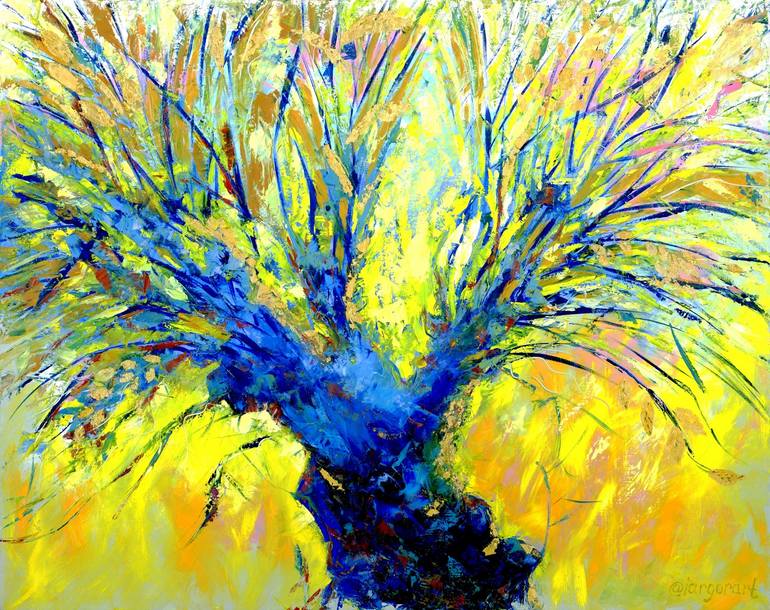 Lucky tree painting 2 - original oil painting on canvas gift idea ...