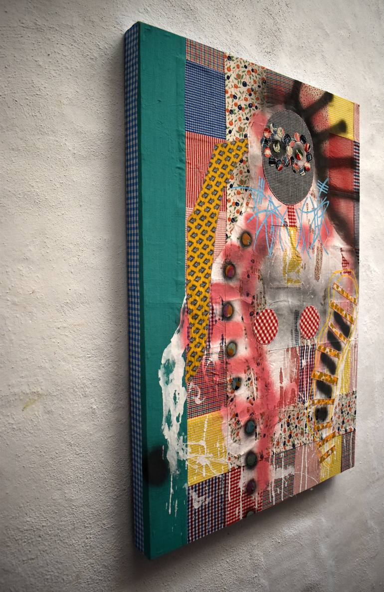 Patchwork Figure 3 Painting by Aby Mackie | Saatchi Art