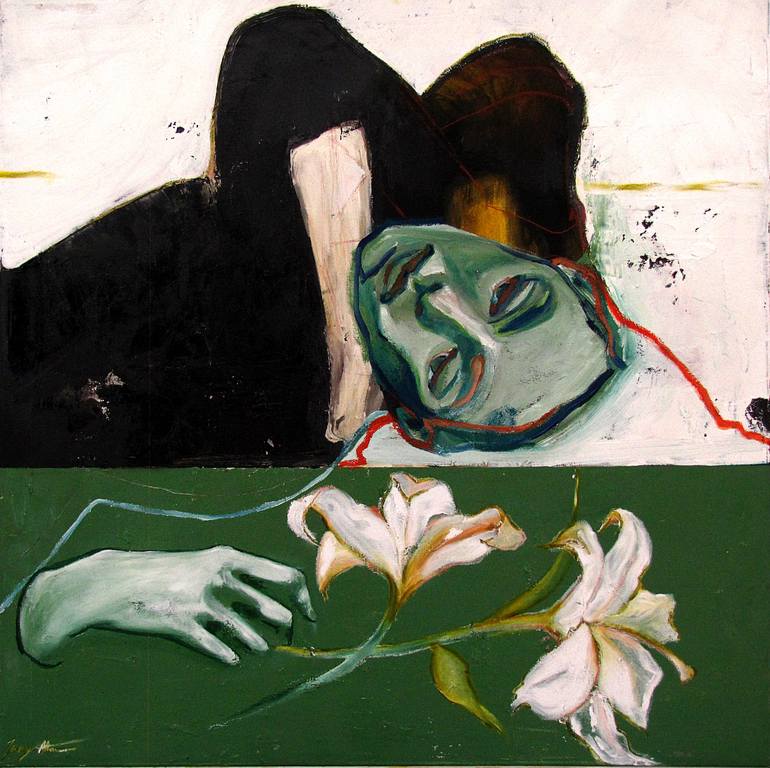 Dropping Flowers Painting by Jeremy Allan | Saatchi Art