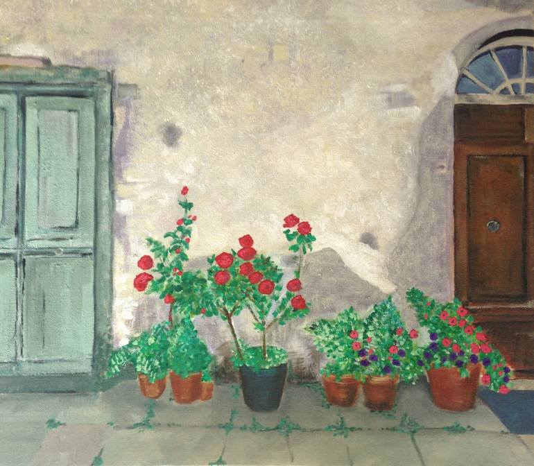 Tuscan House 2014 Painting by Philippa Mayo | Saatchi Art
