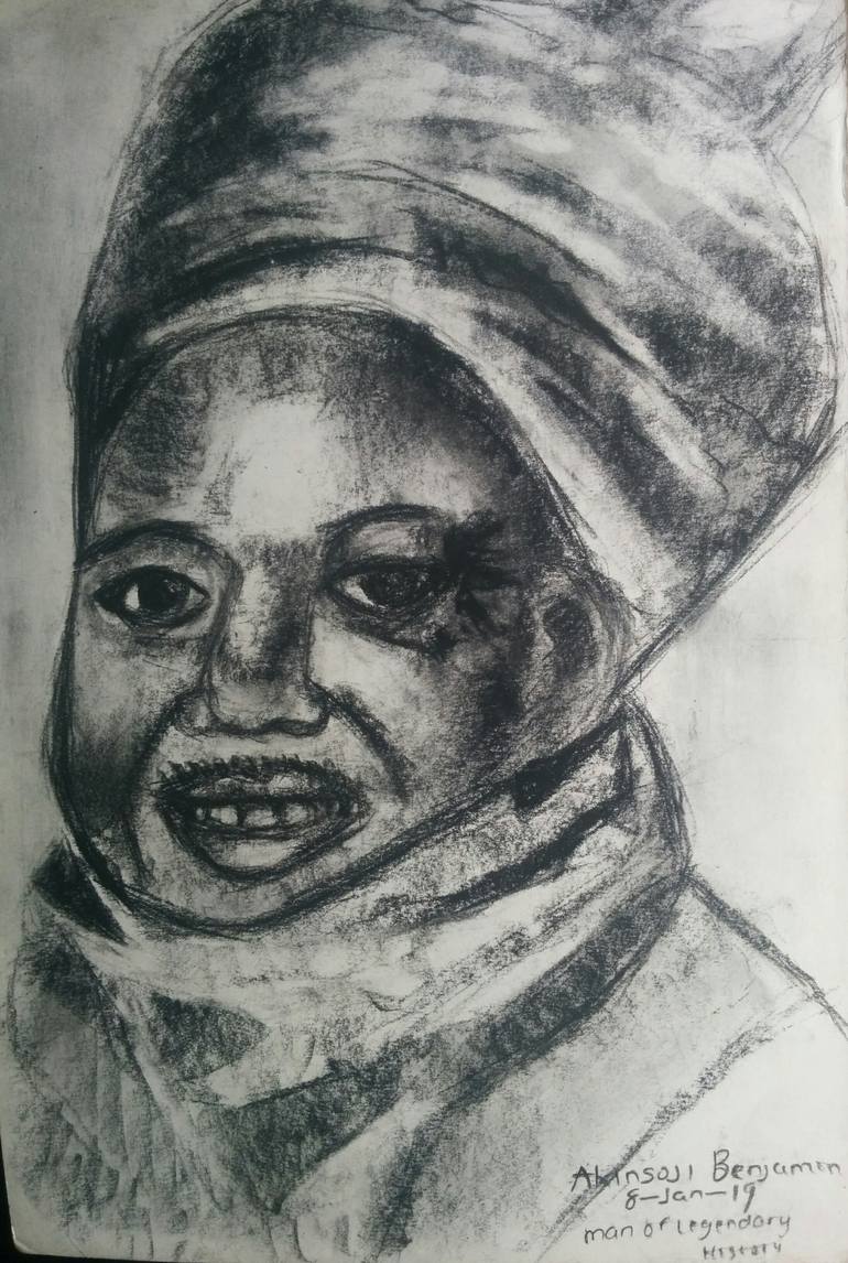 The man of legendary history Drawing by Akinsoji Benjamin | Saatchi Art