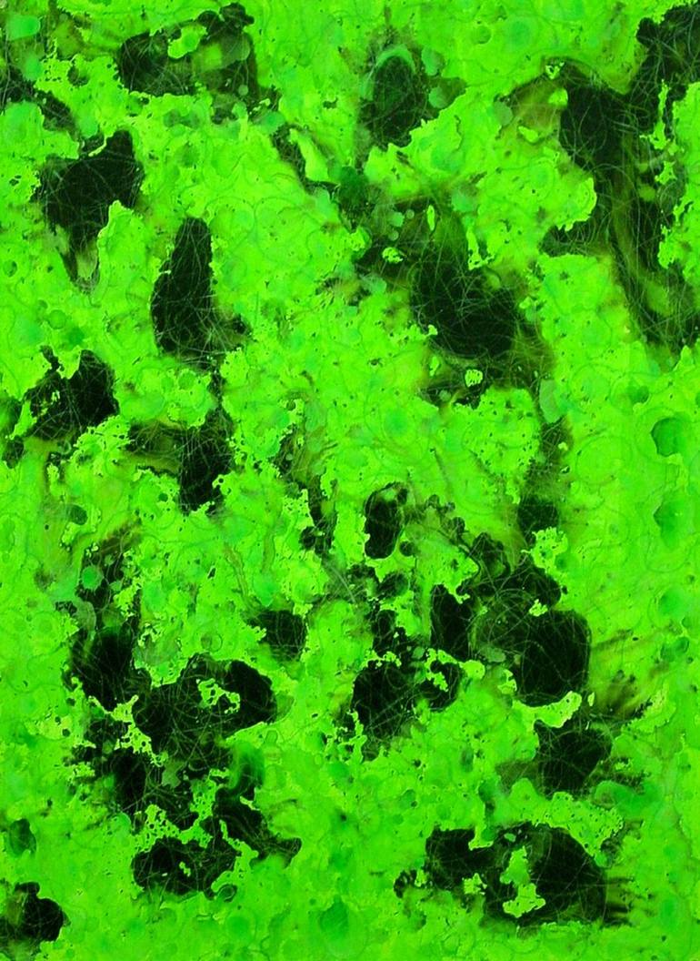 Cosmic Green Painting by David Woodford | Saatchi Art