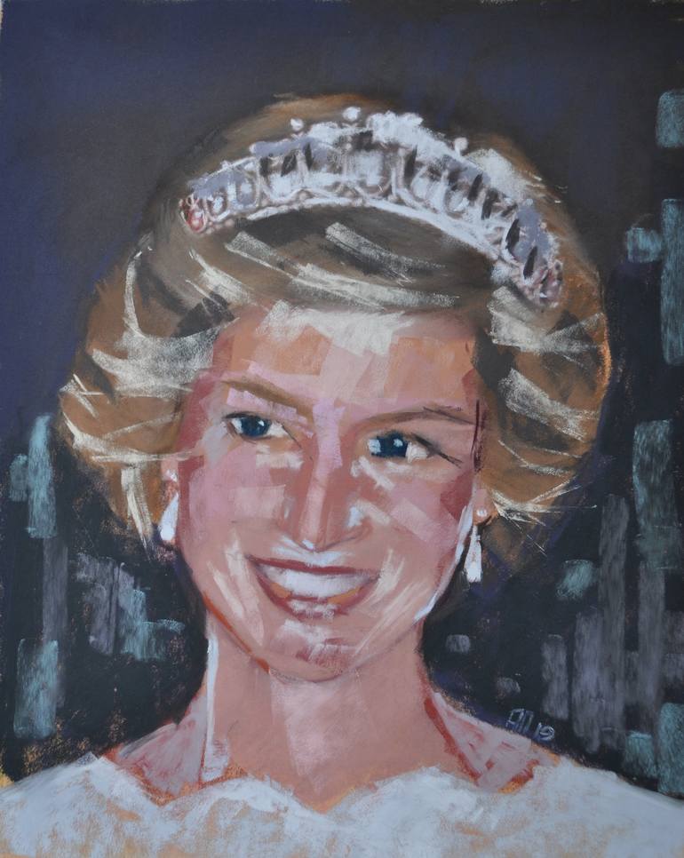 Princess Diana Drawing by Alexandra Pimanova | Saatchi Art
