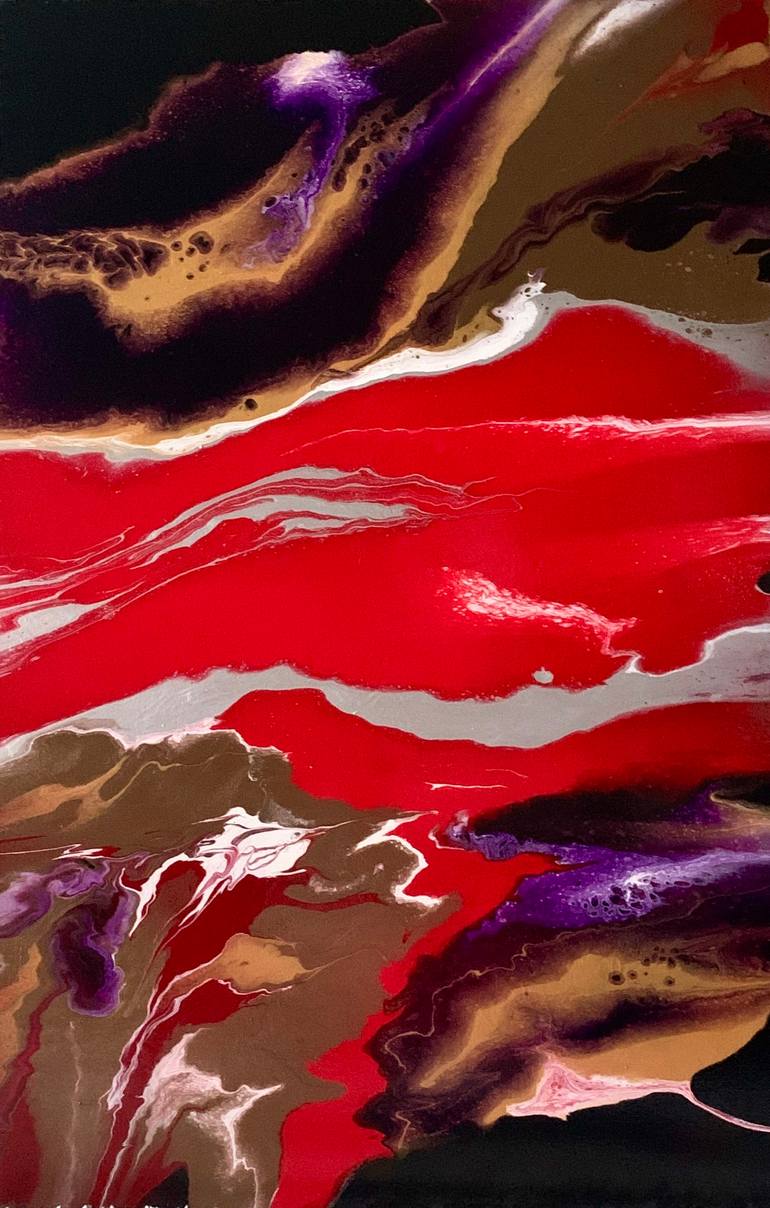 Red Planet Landing Painting by Neli Stoyanova | Saatchi Art