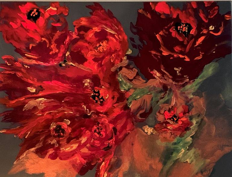 Scarlet Poppy Dance Painting by Neli Stoyanova | Saatchi Art