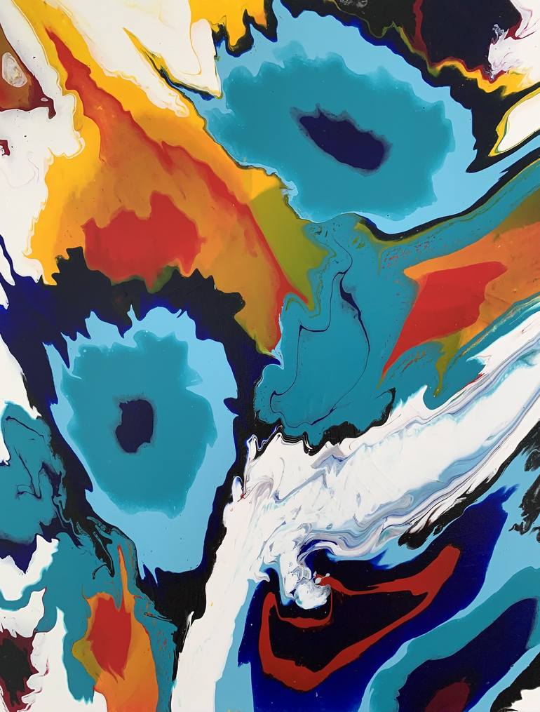 Wild Blue Poppies Painting by Neli Stoyanova | Saatchi Art