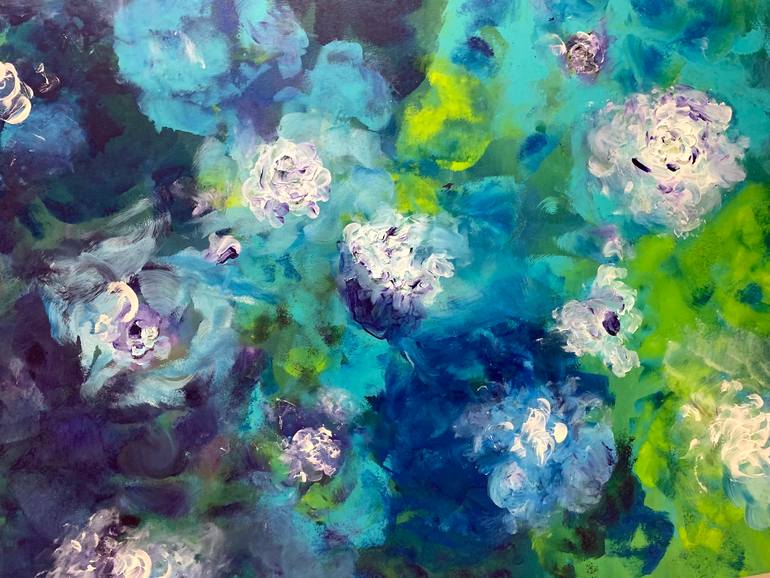Blue Hydrangeas Painting by Neli Stoyanova | Saatchi Art