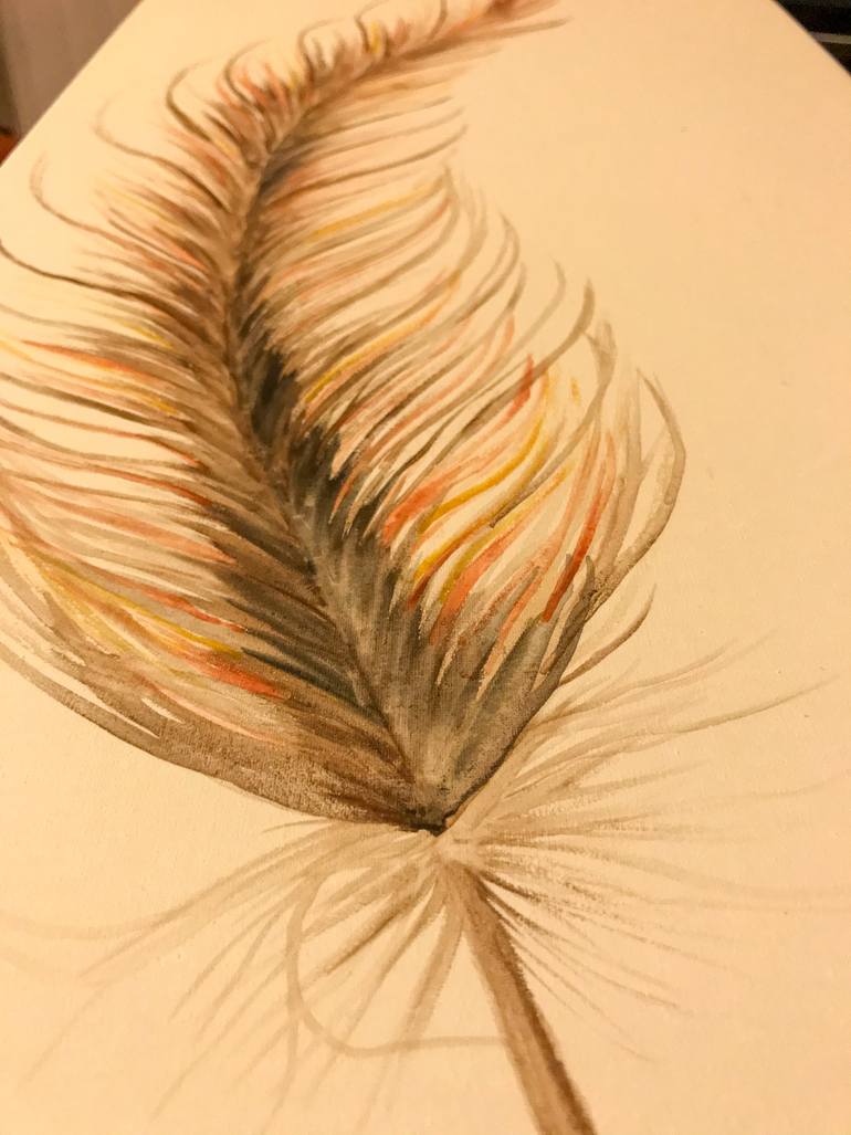 Feather Painting by Ashley E | Saatchi Art