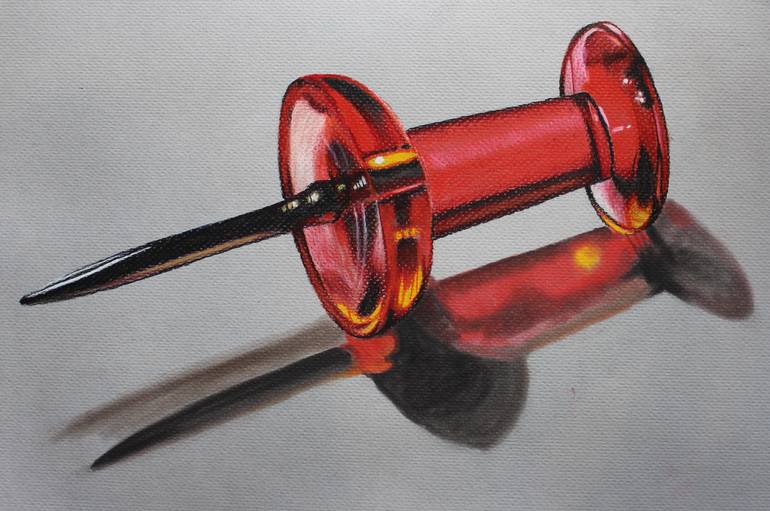 Red Tack Drawing by Jessica Melrose | Saatchi Art