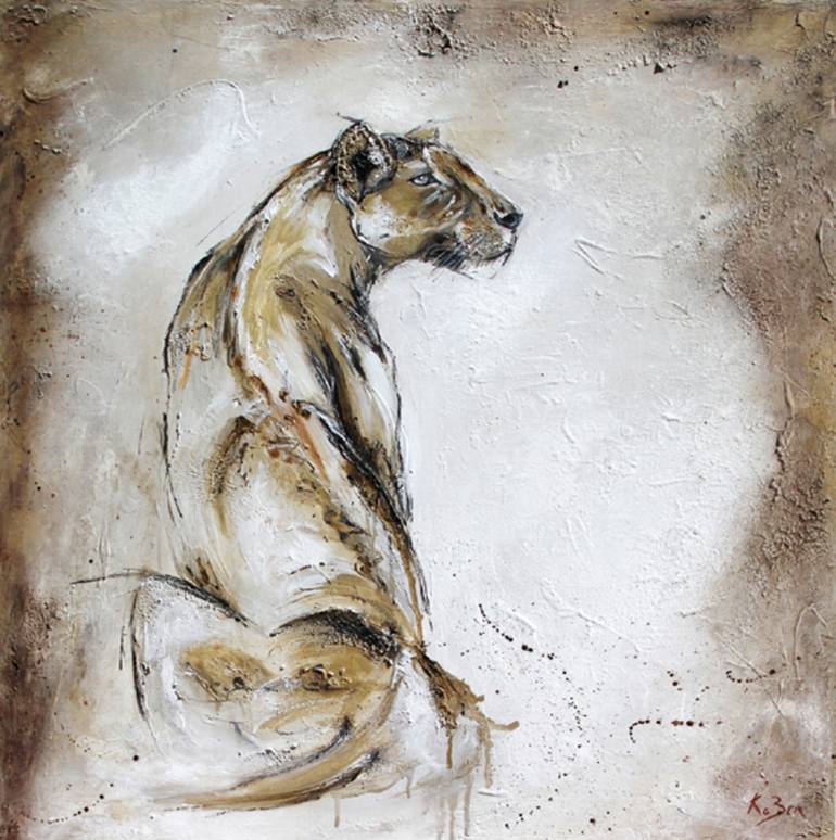 Lionne Painting by Anne Kober | Saatchi Art