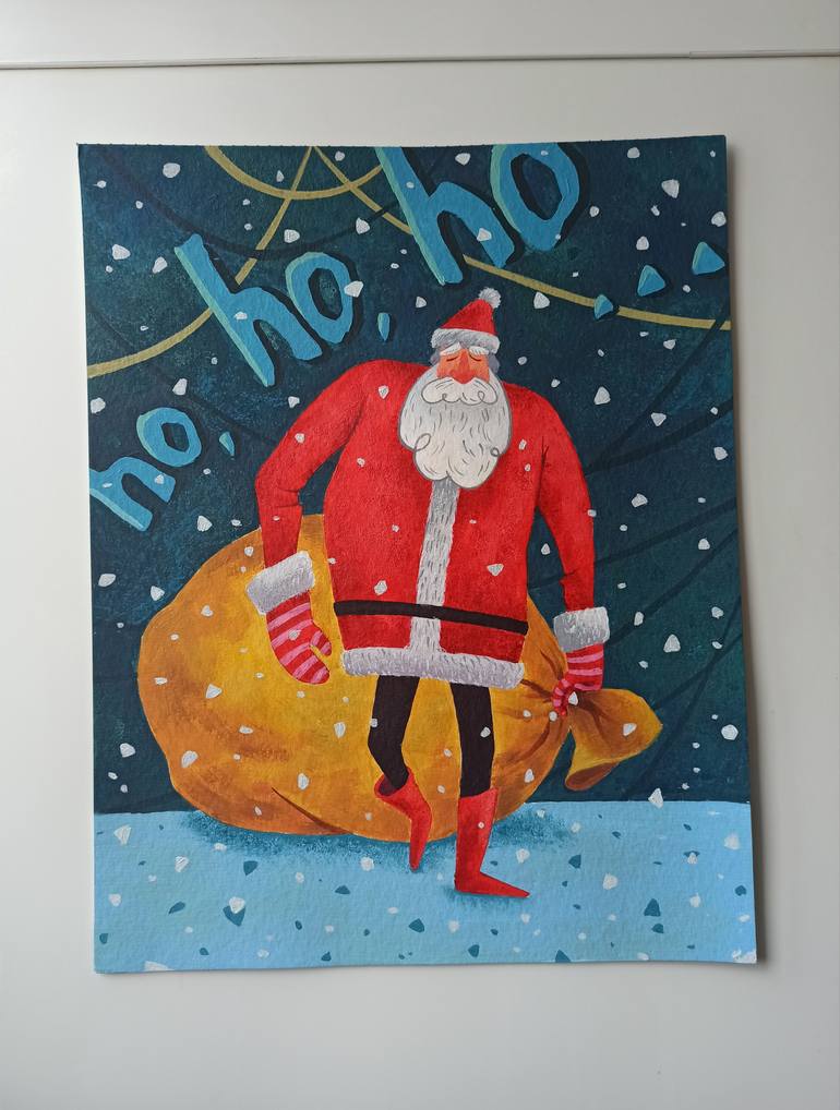 Santa Claus Painting by Eleonora Rom | Saatchi Art