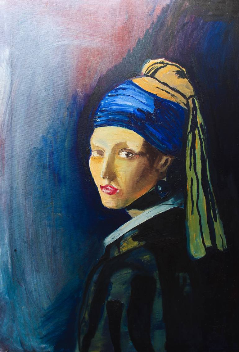 girl freak cross-eyed beauty Painting by Elsa Vainer | Saatchi Art