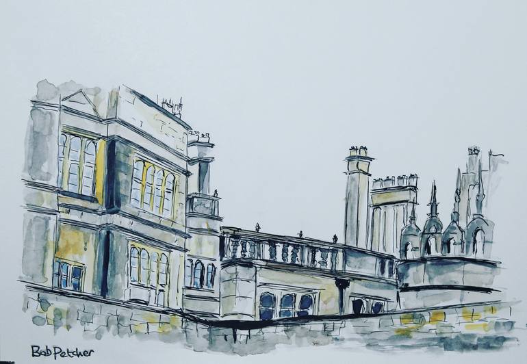 Burghley House Drawing by Robert Petcher | Saatchi Art