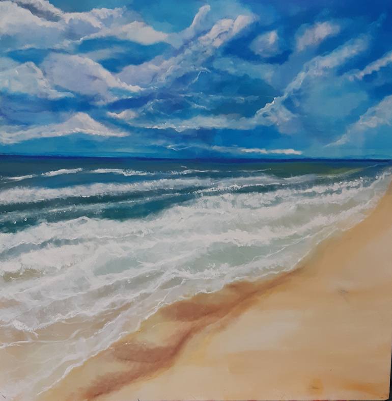 Wave after wave Painting by G M | Saatchi Art