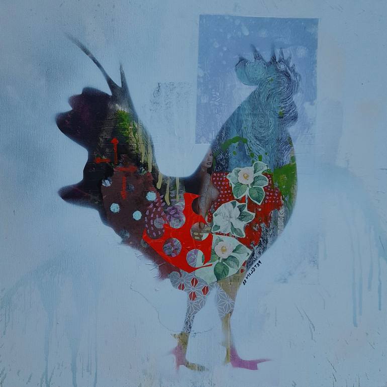 Rooster - LOST Painting by Anze GaLLuS Petelin | Saatchi Art