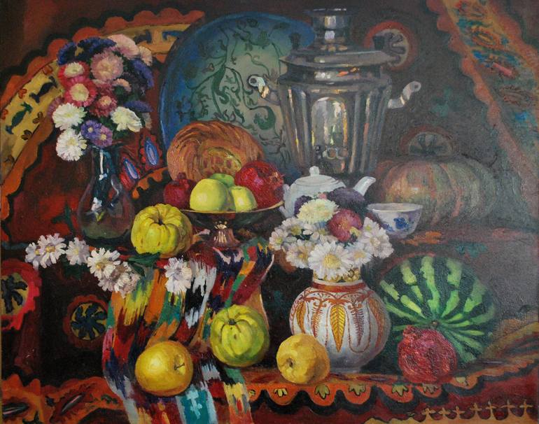 Traditional still life Painting by Zilola Nazarova | Saatchi Art