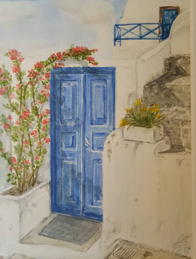 Santorini 02 Painting by Liliana Blarasin | Saatchi Art