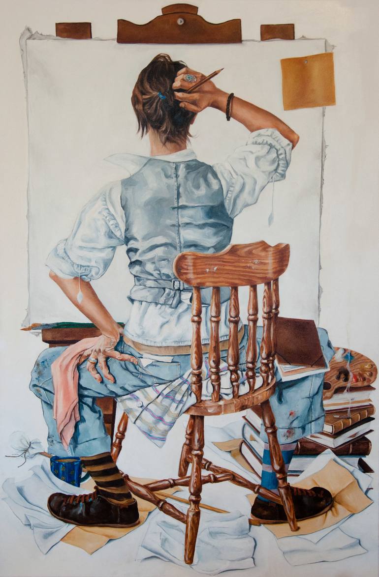 to Norman with love Painting by valeria rizzo | Saatchi Art