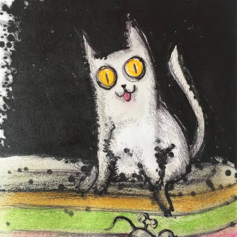 GATITO IV Drawing by Gian Valdizan | Saatchi Art
