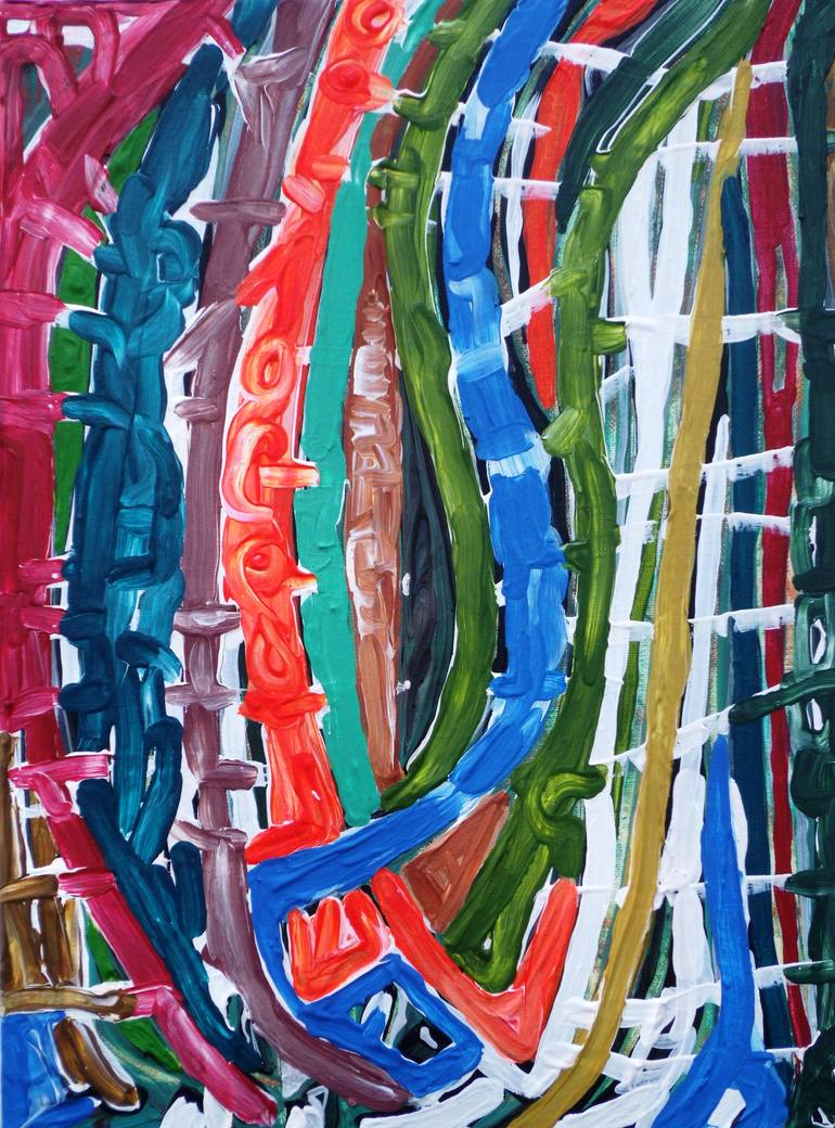 exuberant weavings Painting by Laura Chapman | Saatchi Art