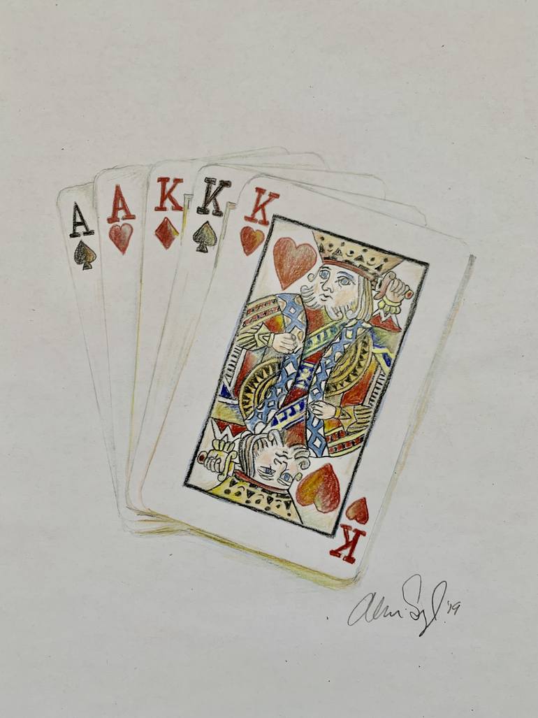 Full House Drawing by Alan Siegel | Saatchi Art