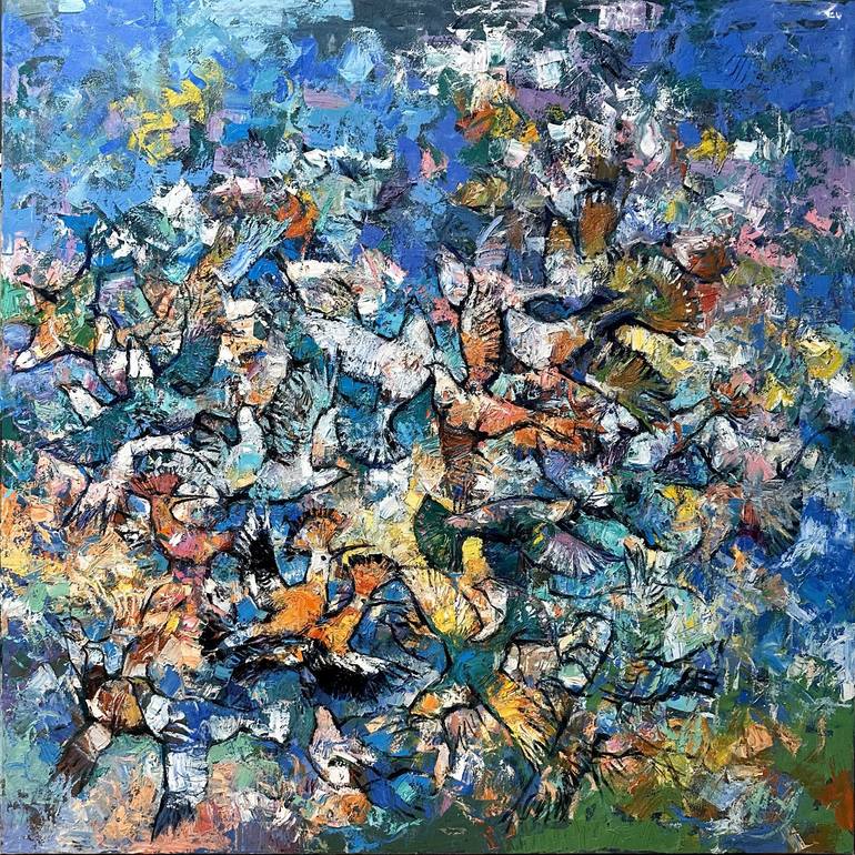 Murmuration Painting by Emin Gahramanov | Saatchi Art