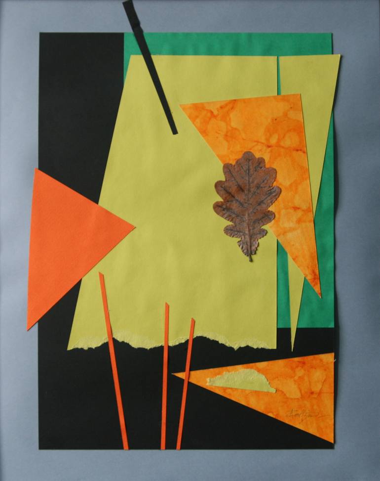 The green collage Collage by Anna Zeltcman | Saatchi Art