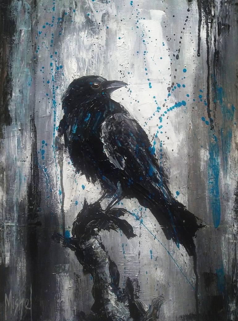 Raven Painting by Mishel Aleqyan | Saatchi Art