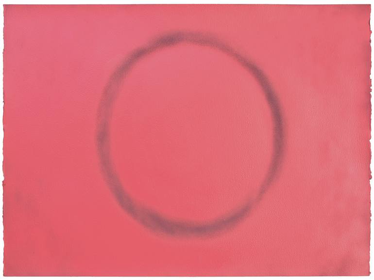 Blue Circle on Pink 1918 Painting by Nick Philo | Saatchi Art