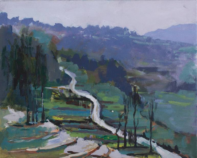The Road Painting by Niroj Bade | Saatchi Art
