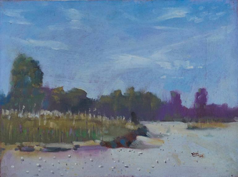 waterless river Painting by Niroj Bade | Saatchi Art