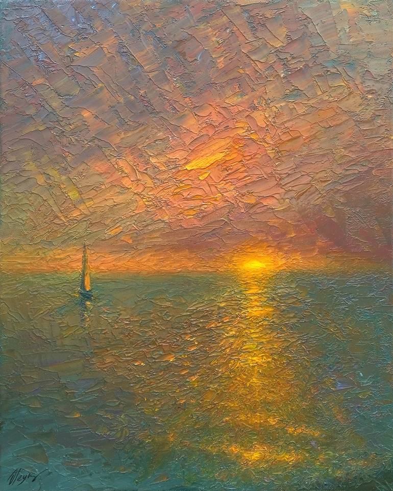 Sunset Painting by Dmitry Oleyn | Saatchi Art