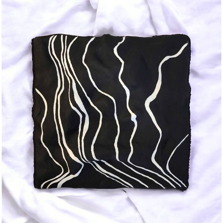 Textures//A Colour Study // Black&Snow 001 Painting by Rebecca Wing Sze Lam | Saatchi Art