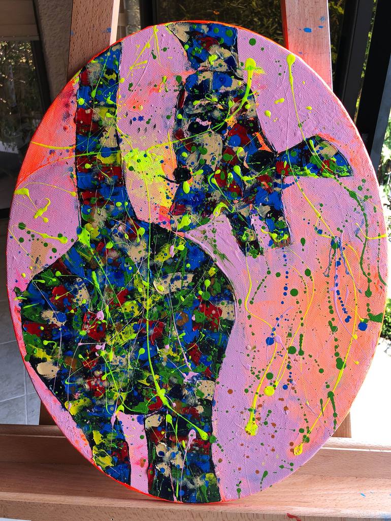 Happy Giraffe Painting by Elena Belous | Saatchi Art