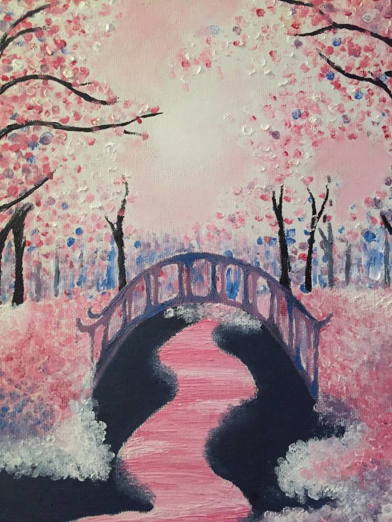 Pink River Painting by Niamh Jones | Saatchi Art