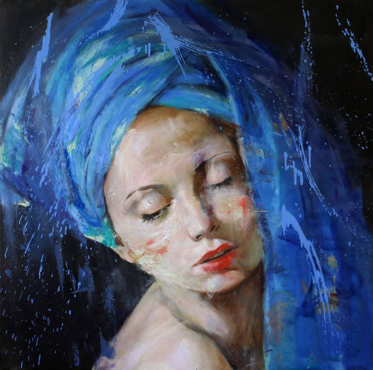 Sute in blue Painting by Alexander Shevchuk | Saatchi Art