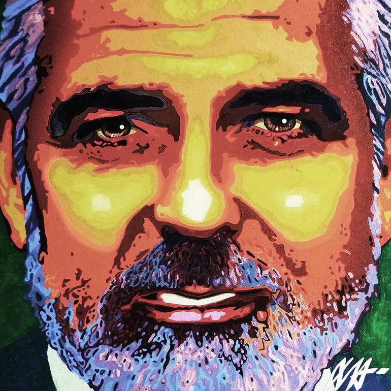 GEORGE CLOONEY portrait Painting by Christian Steagall-Condé | Saatchi Art