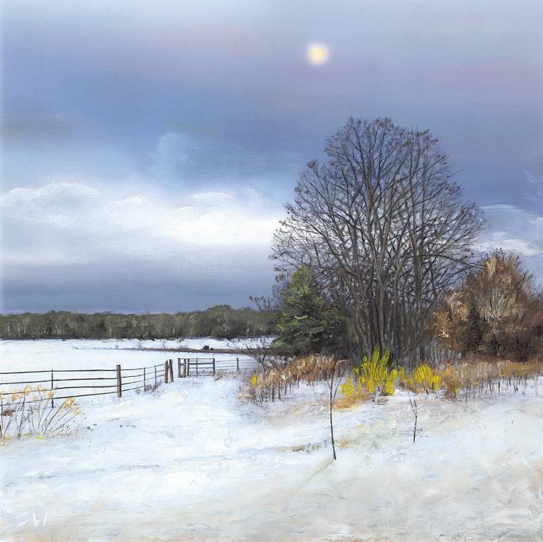 Snow Field Painting by Stephen Walsh | Saatchi Art