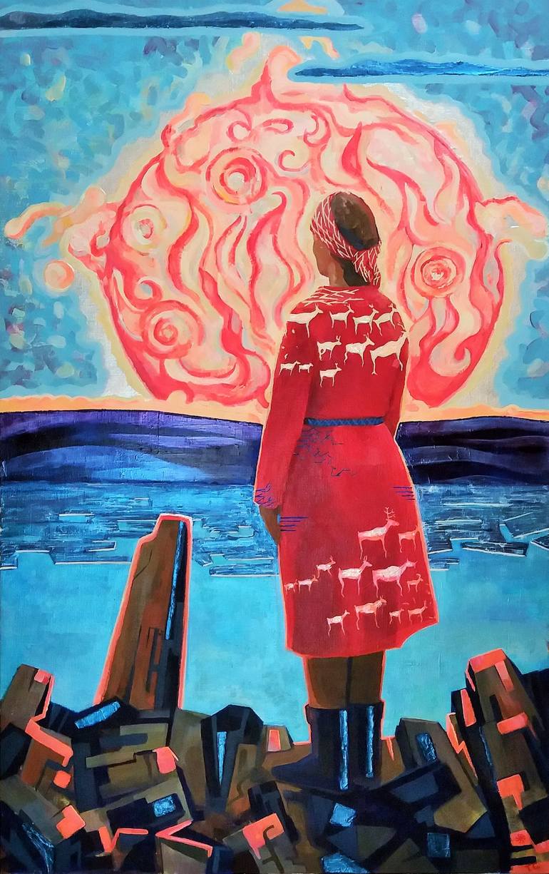 Northern Sun Painting by Tanja Art | Saatchi Art