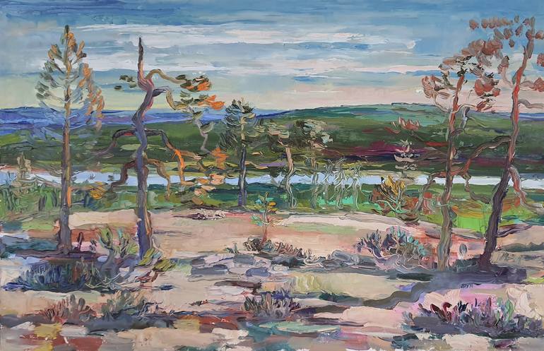 On the top. Lapland Painting by Tanja Art | Saatchi Art